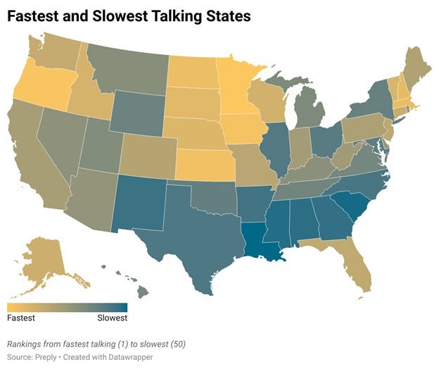 Mississippi ranks as third slowest-talking state in the nation