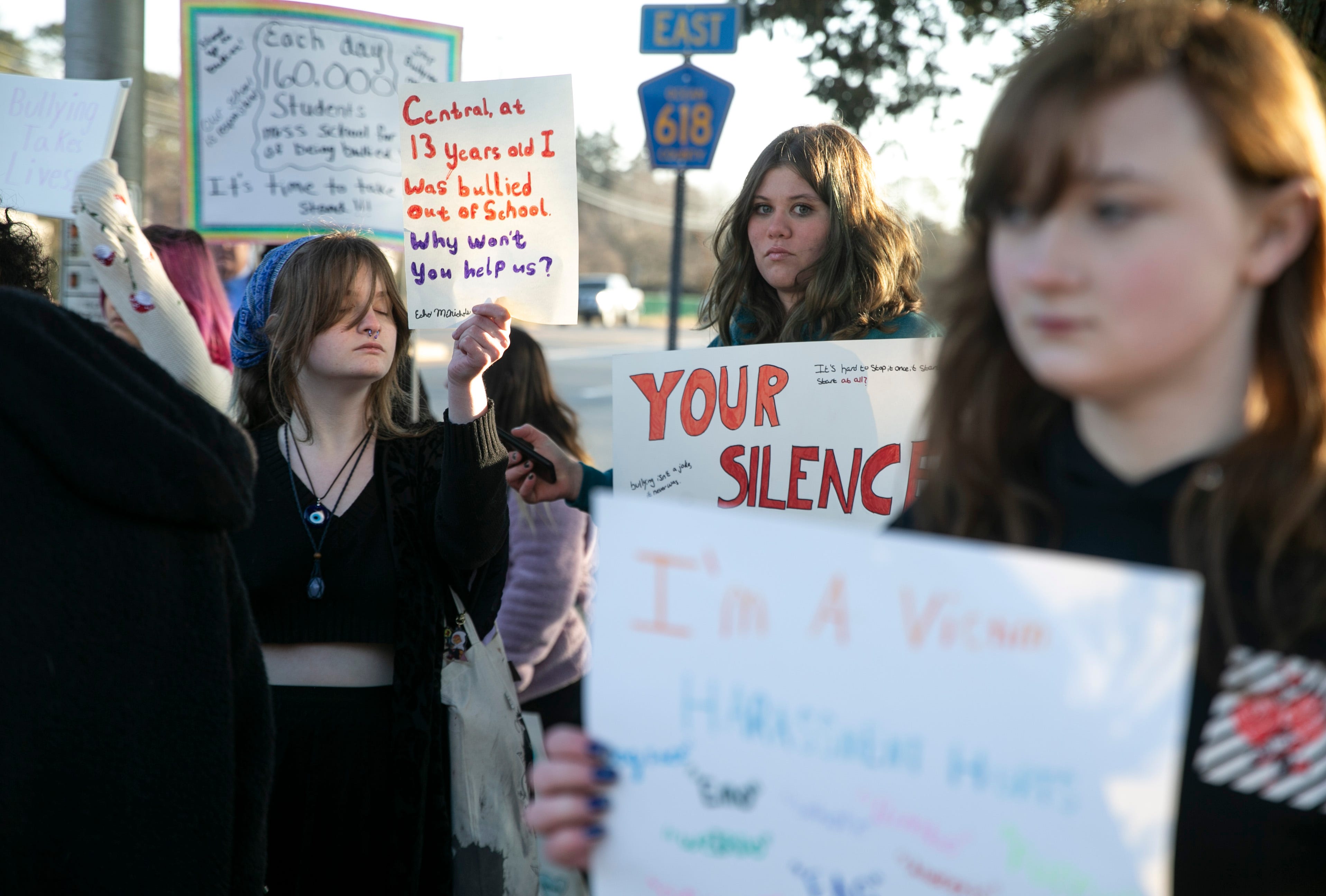 Central Regional High School students hold bullying protest
