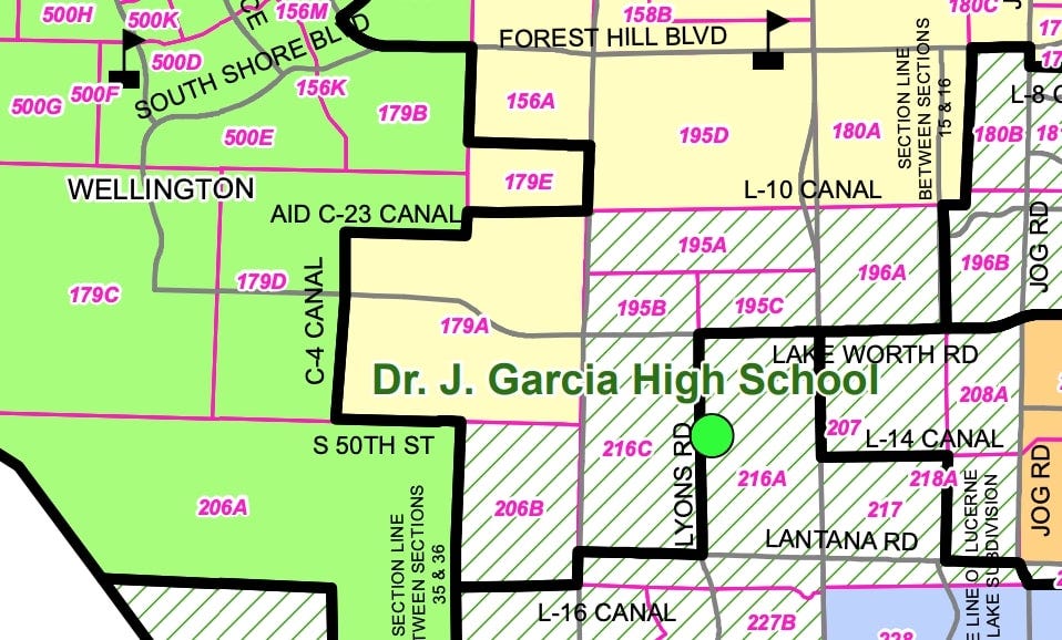 Dr. Garcia high school attendance boundary map changed by school board
