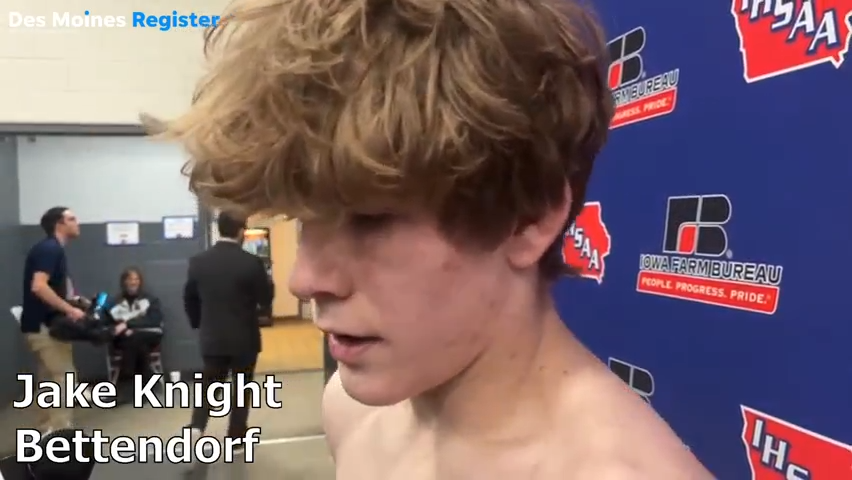 Bettendorf freshman Jake Knight is an Iowa state champ in Class 3A