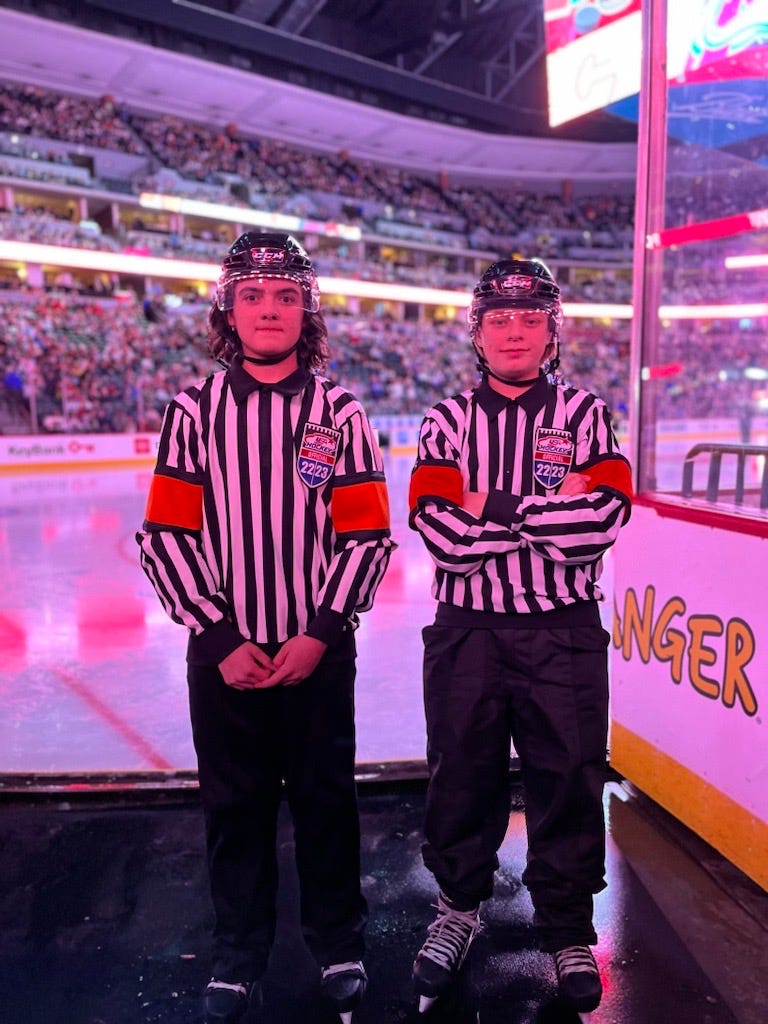 2 Pueblo teens serve as junior referees at Colorado Avalanche game