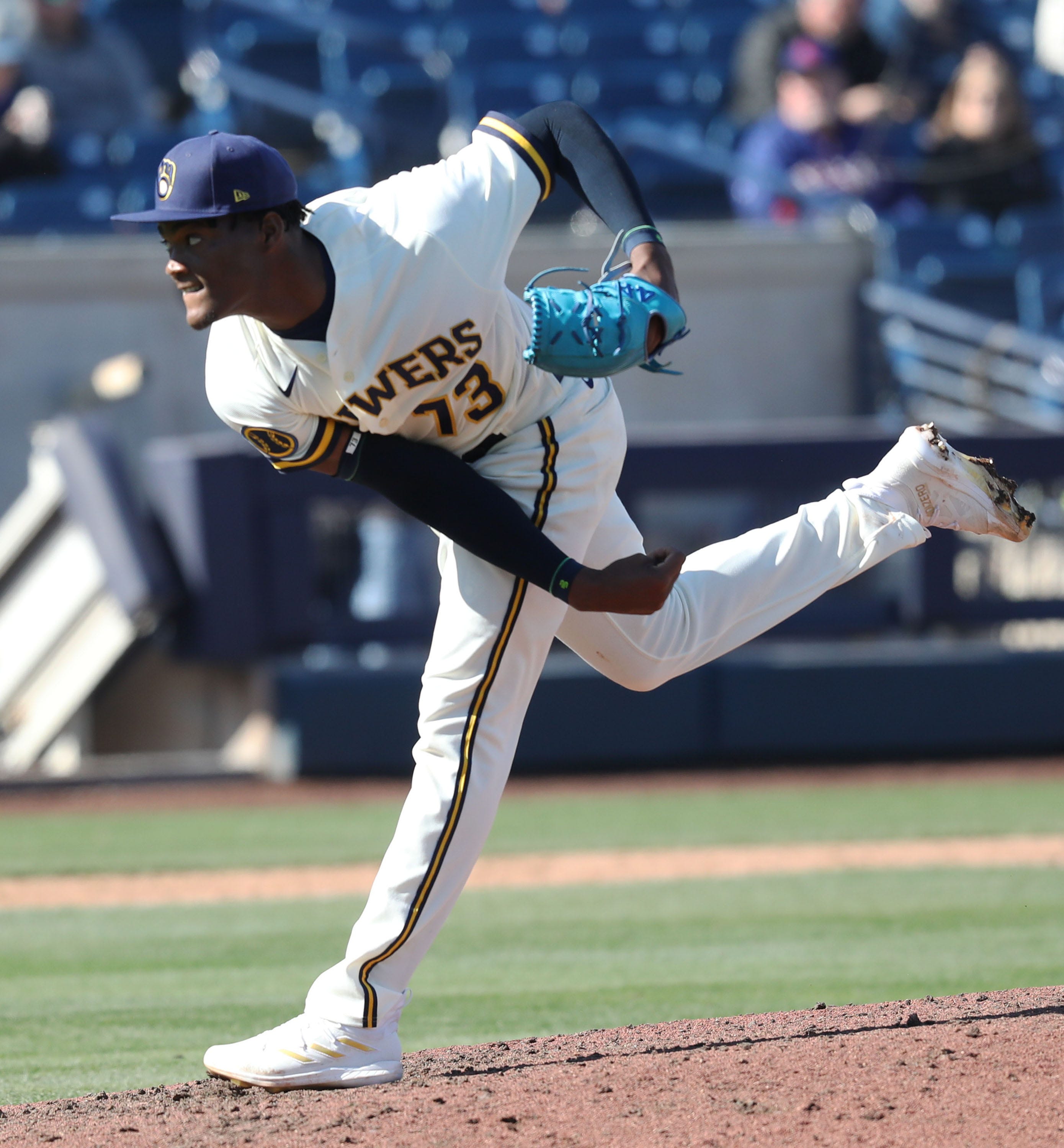 Brewers pitching prospect Abner Uribe turning heads with 103 mph heat