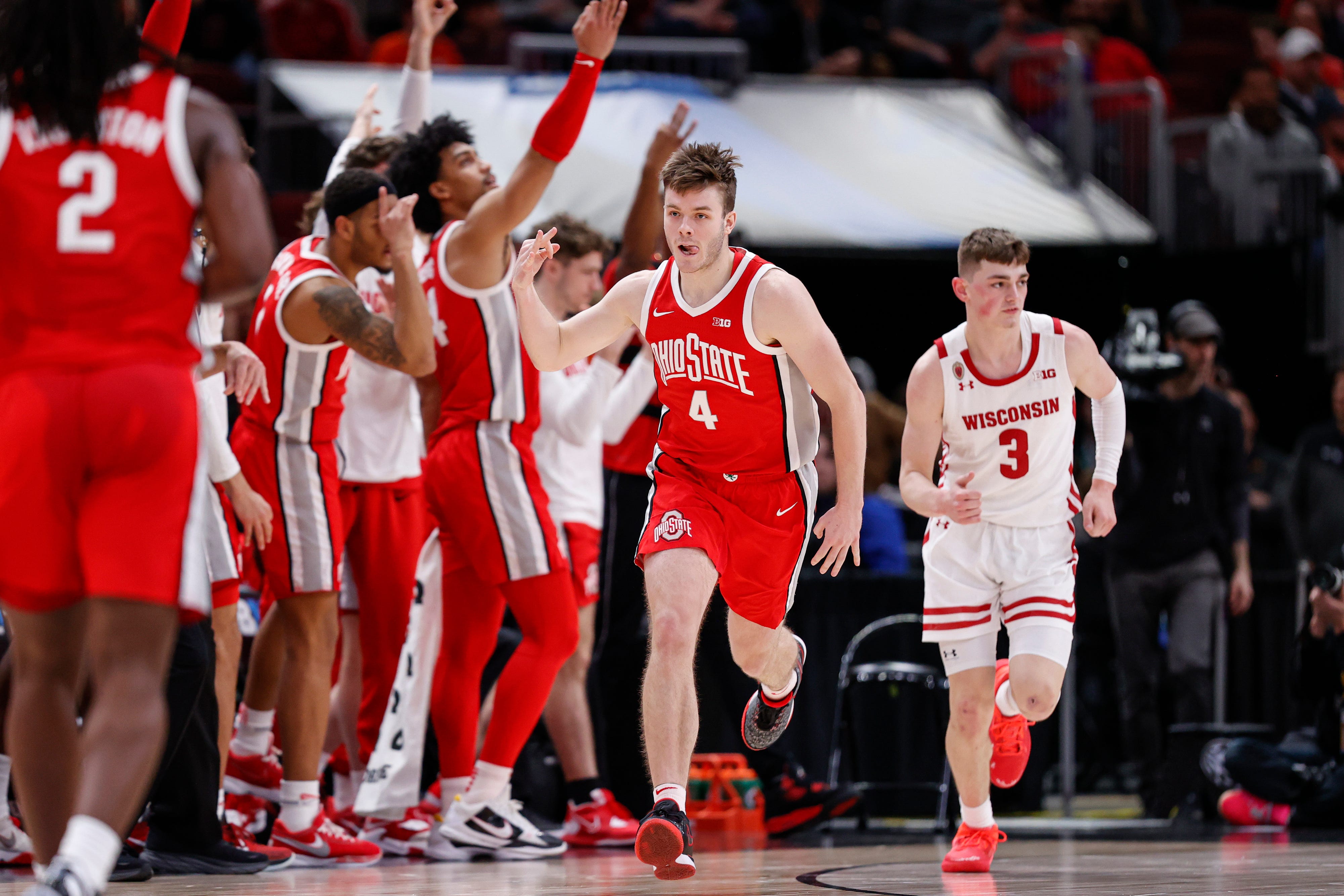 Ohio State basketball advances after beating Wisconsin in Big Ten game