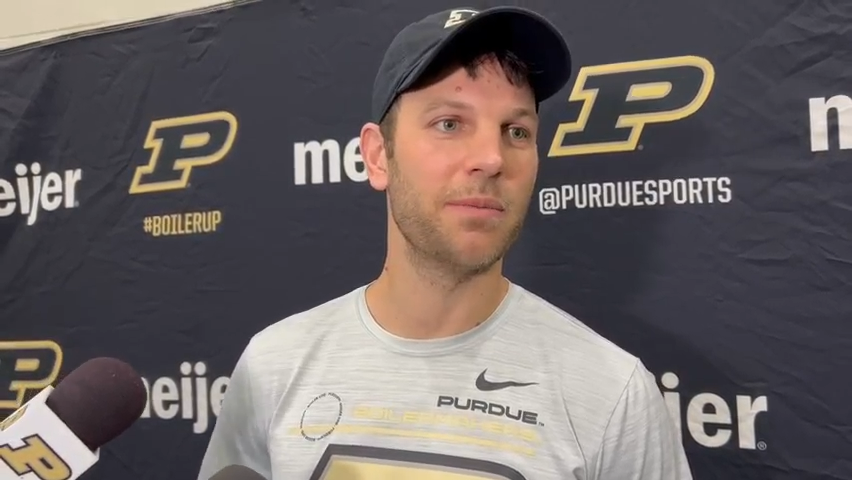 Purdue football offensive coordinator Graham Harrell: spring practice day 2