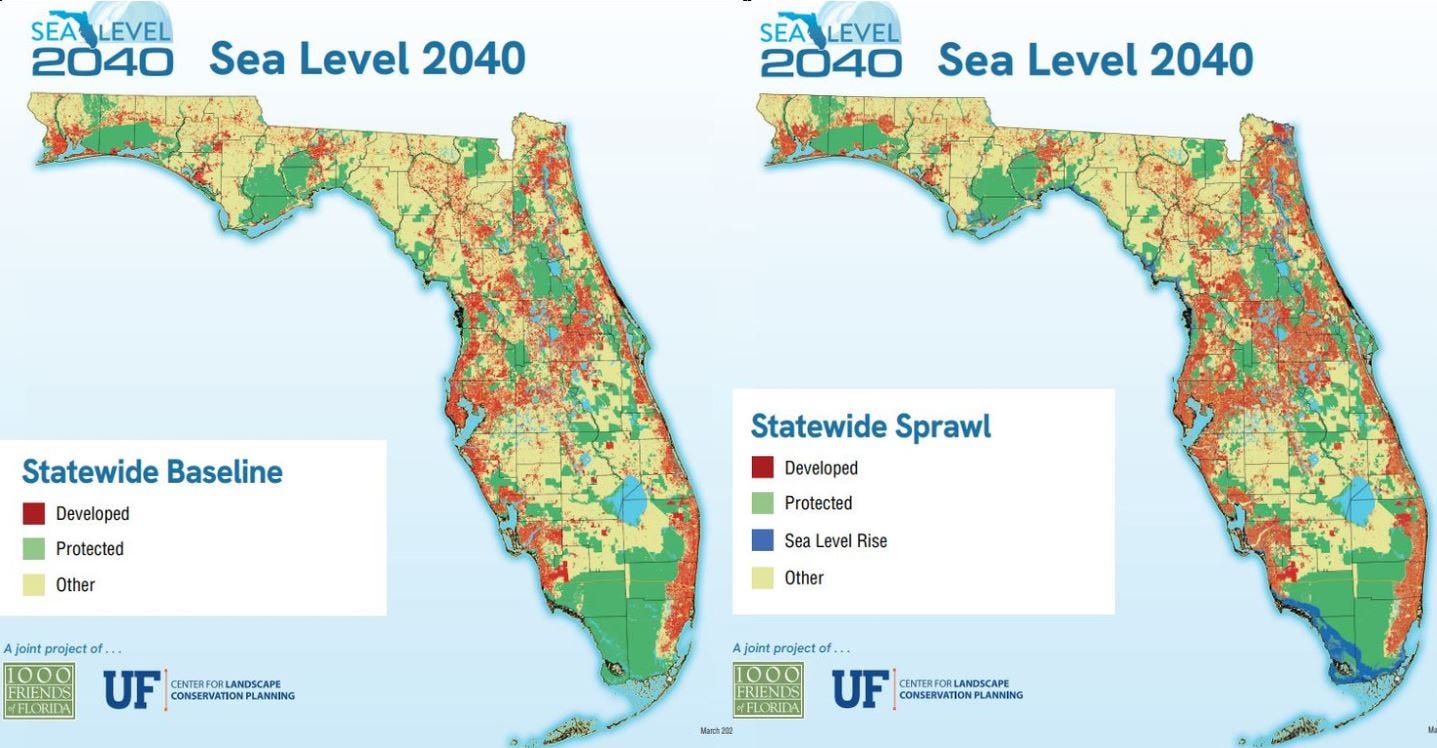 Florida sea level rise, population growth could steal wildlife areas