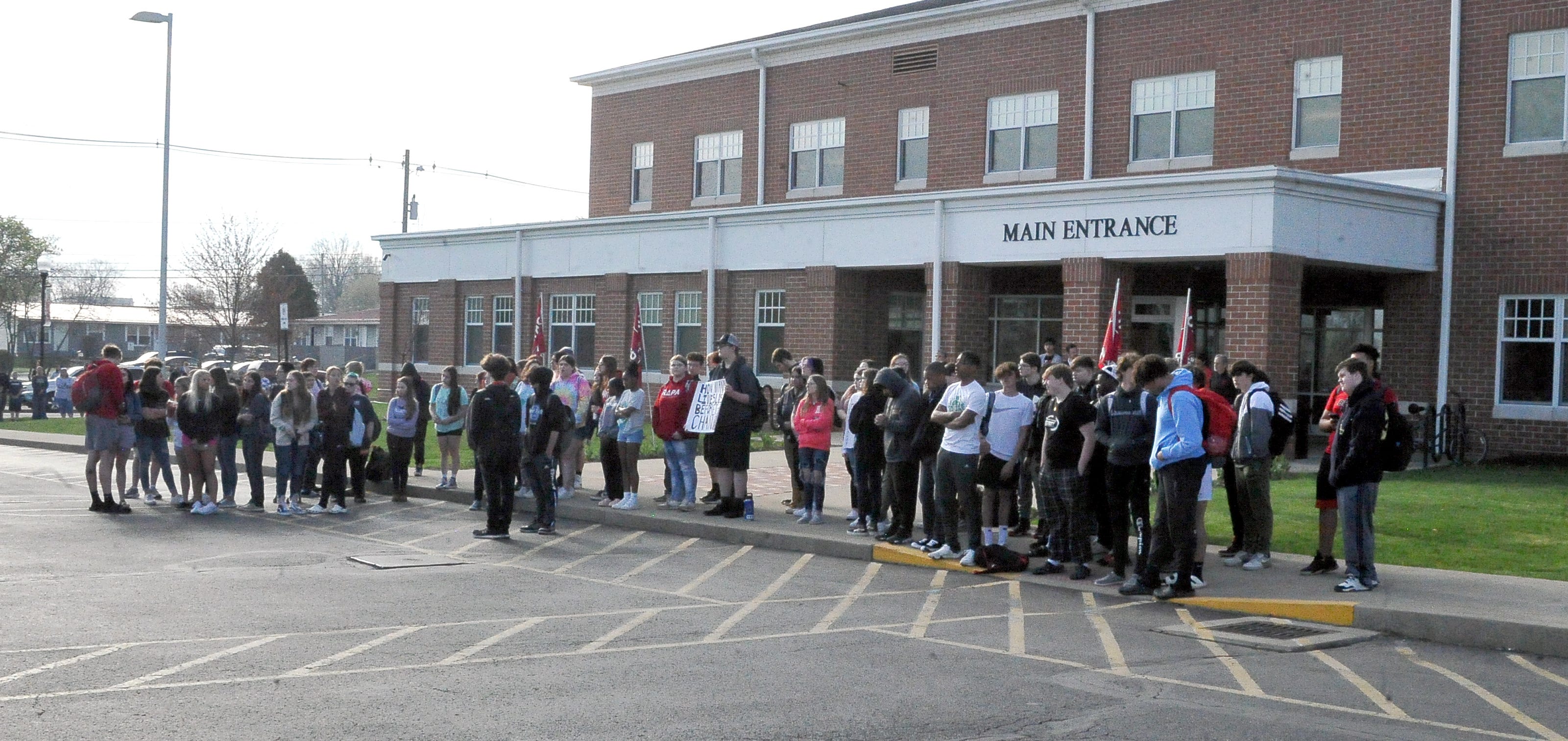 Orrville High School students walk out in silent anti-bullying protest