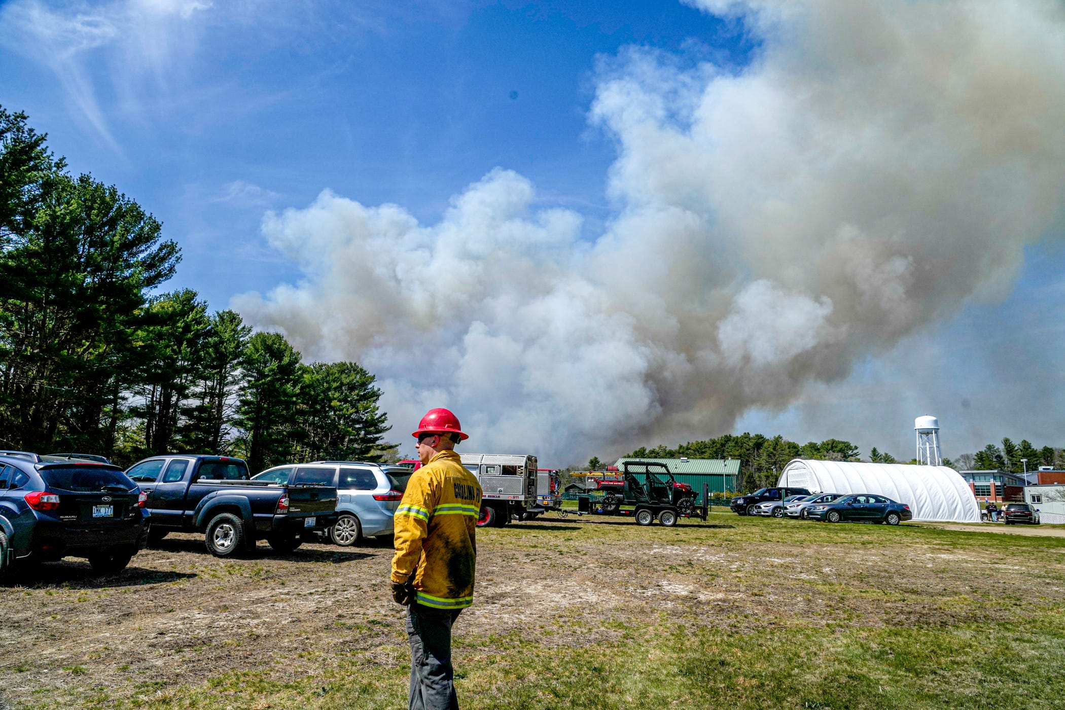 Exeter brush fire may have started at campsite, investigators say