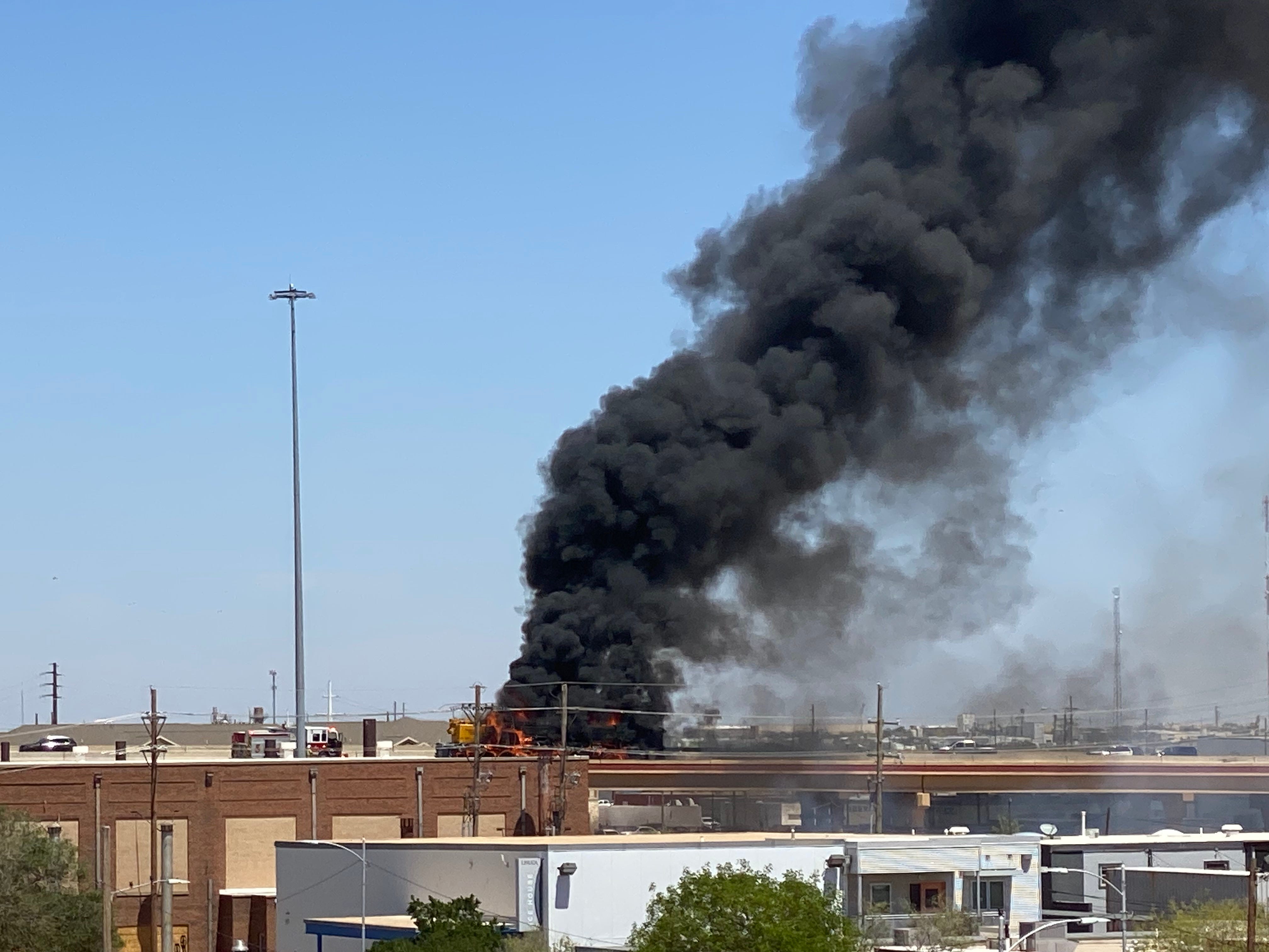 Crane fire, explosions, crash wreak havoc downtown