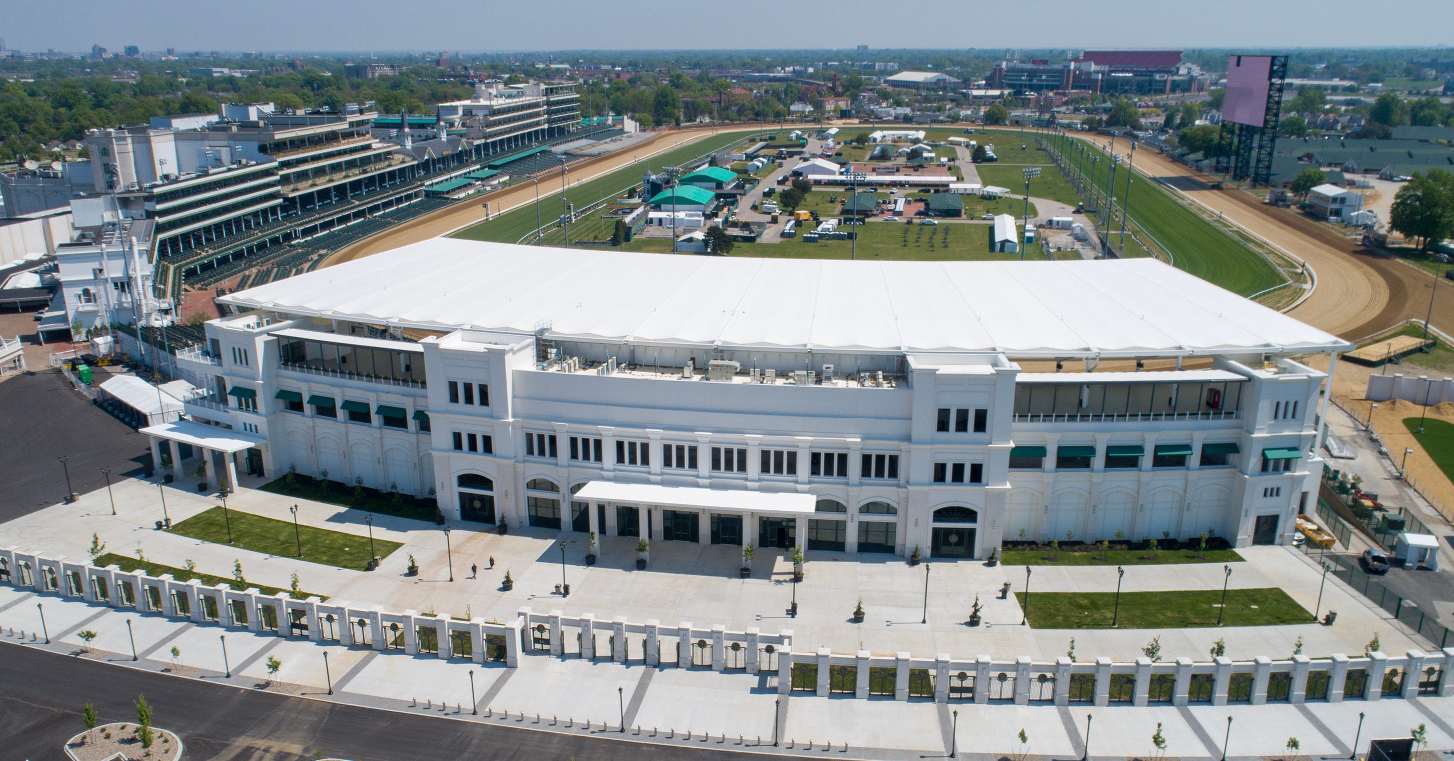 Churchill Downs paddock, First Turn project at 2023 Kentucky Derby