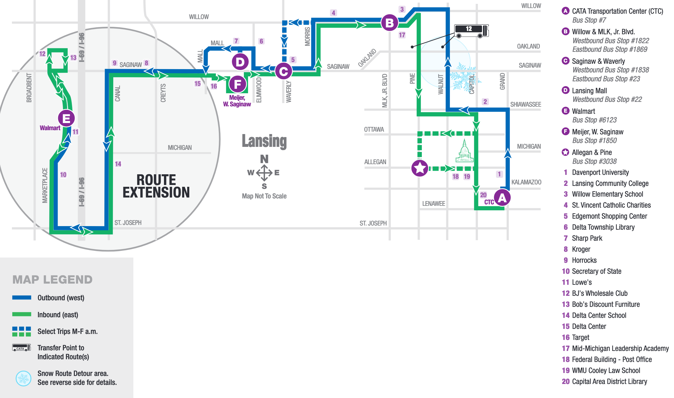 Horrocks, Walmart, Menard's along CATA route extension in Lansing